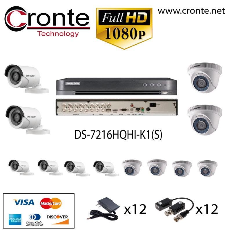 KIT 12 CAMARAS 1080P HIKVISION – MODELO KIT 12 1080P | Cronte Technology