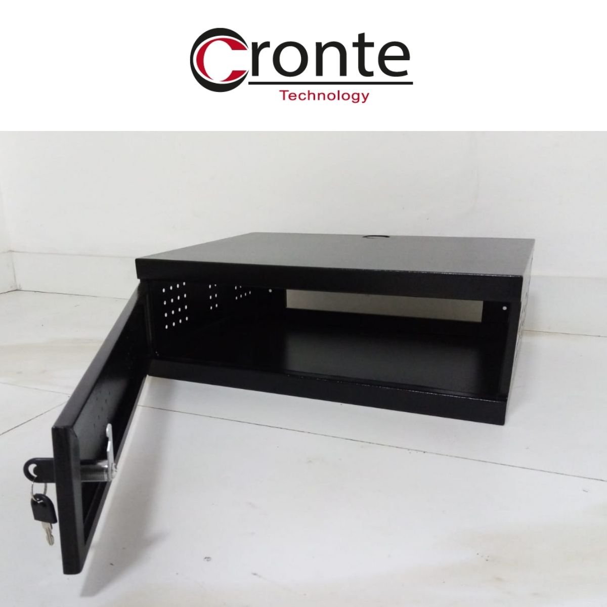 Gabinete Rack Dvr 4ur Cerrado Con Puerta Chapa No Incluye Bandeja Cronte Technology